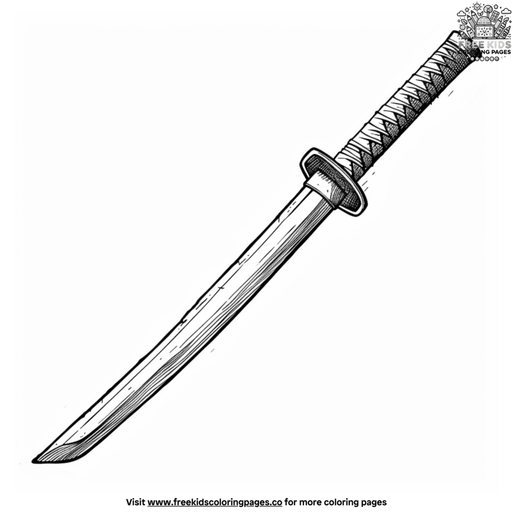 Free Warrior Ninja Sword Coloring Pages For Kids