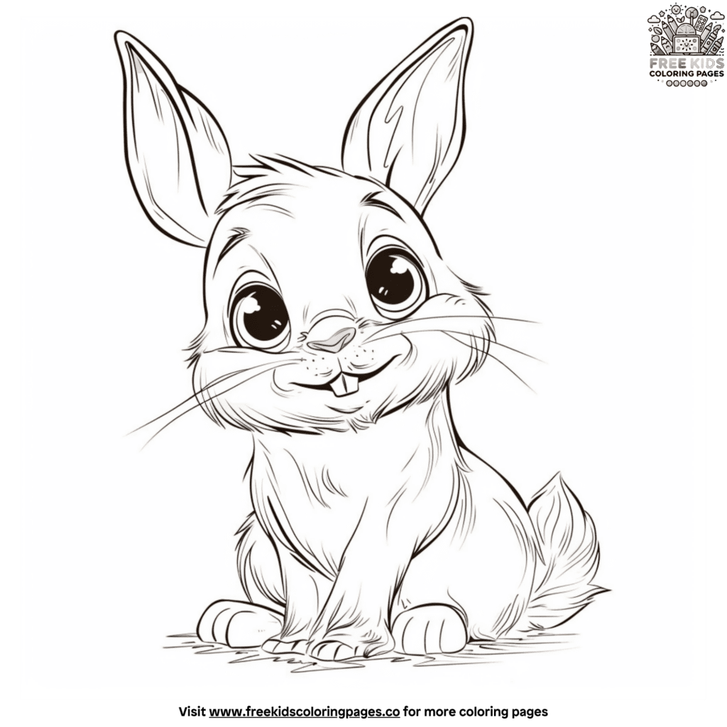 Charming Cute Bunny Coloring Pages