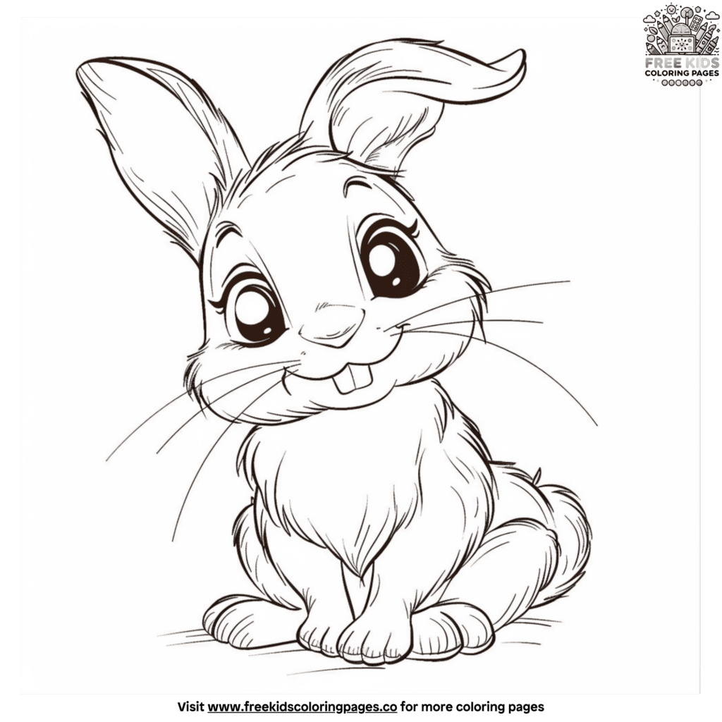 Charming Cute Bunny Coloring Pages