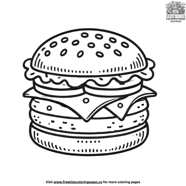 Adorable Cute Junk Food Coloring Pages