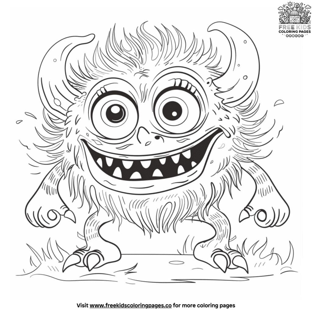 Adorable Cute Monster Coloring Pages