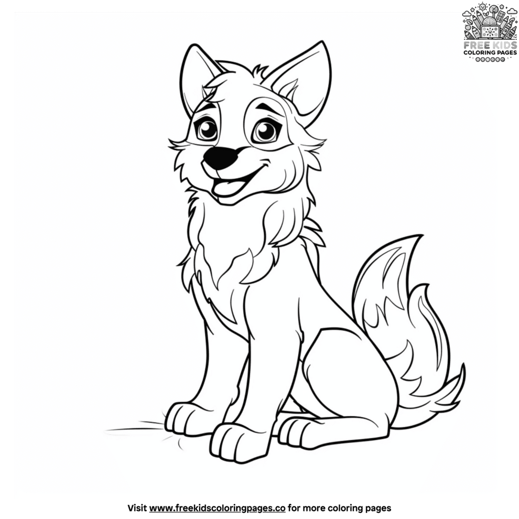Charming Cute Wolf Coloring Pages For Kids