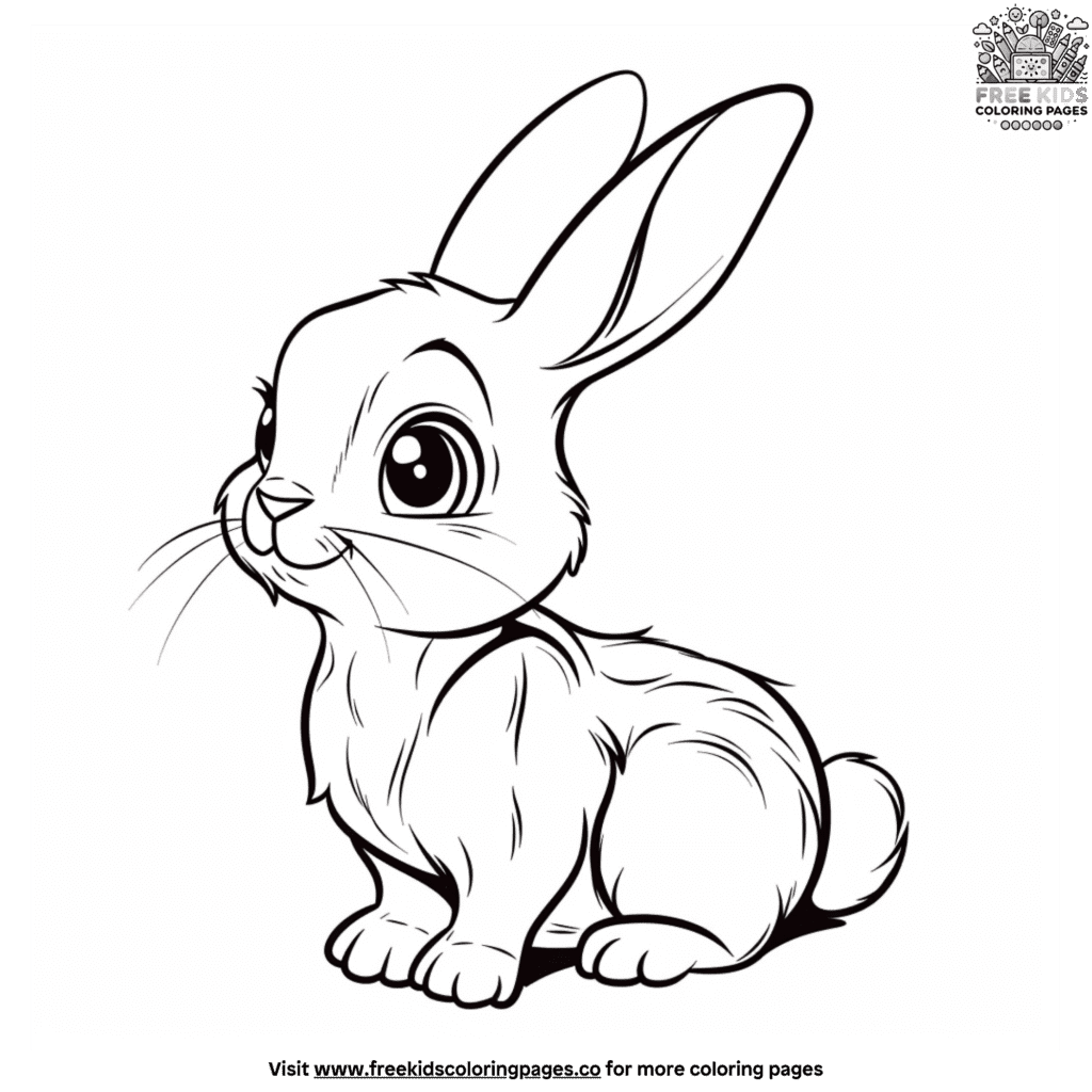 Festive Easter Bunny Egg Coloring Pages For Kids