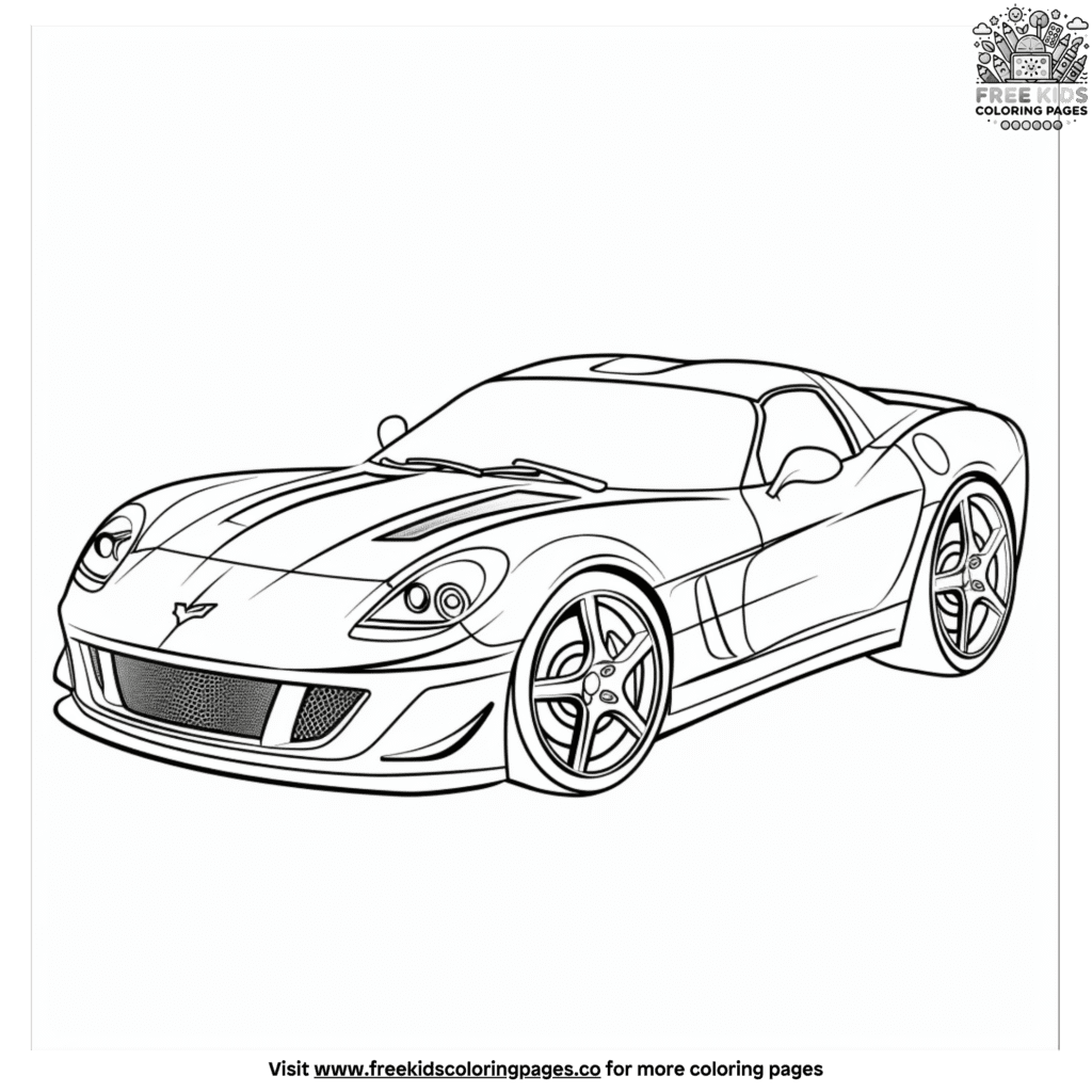 Exciting Sports Car Coloring Pages