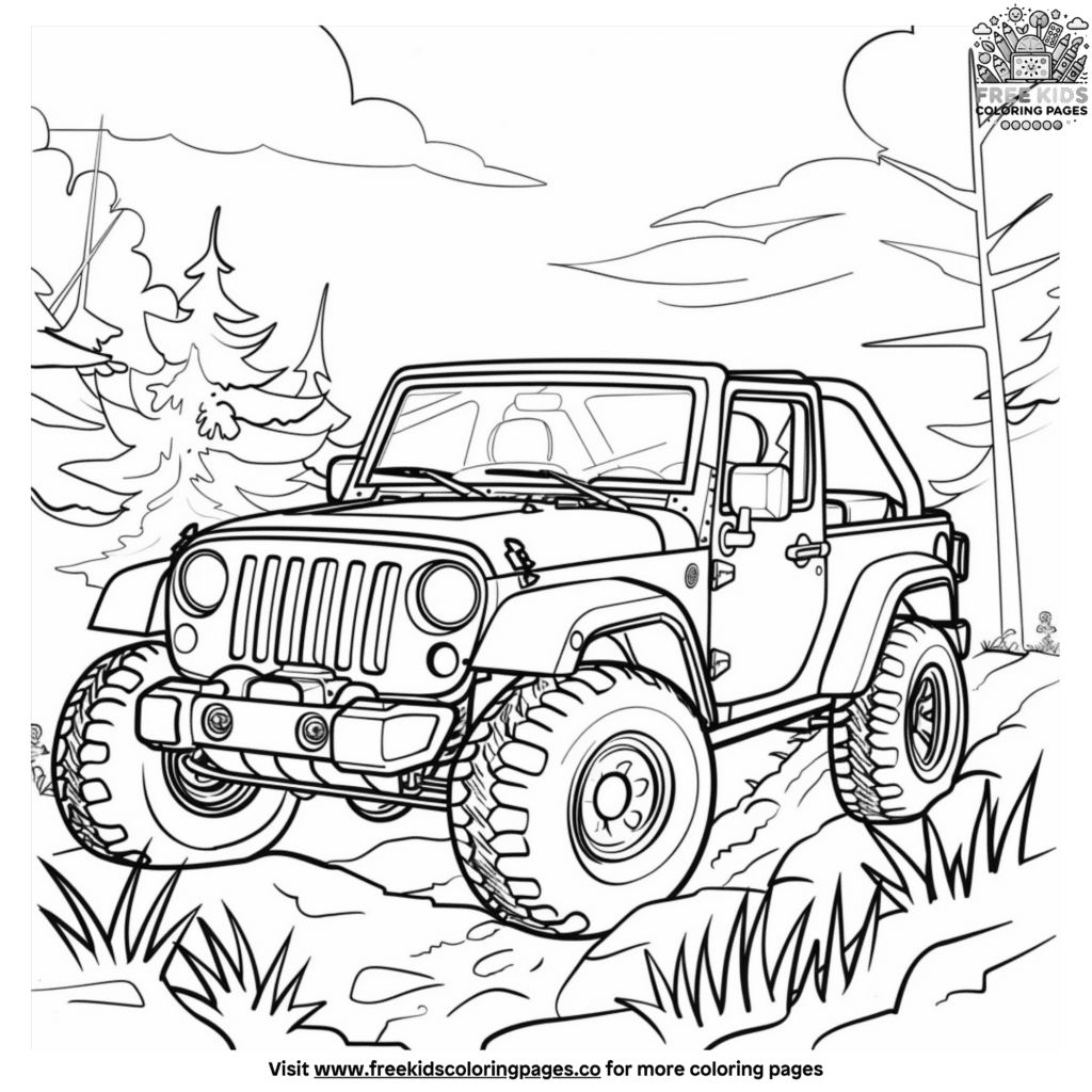 Exciting Off-Road Car Coloring Pages
