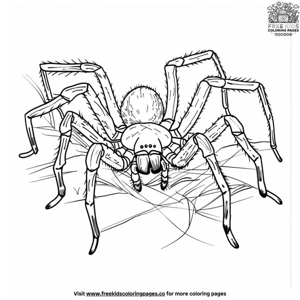 Lifelike Spider Coloring Pages For Creative Kids