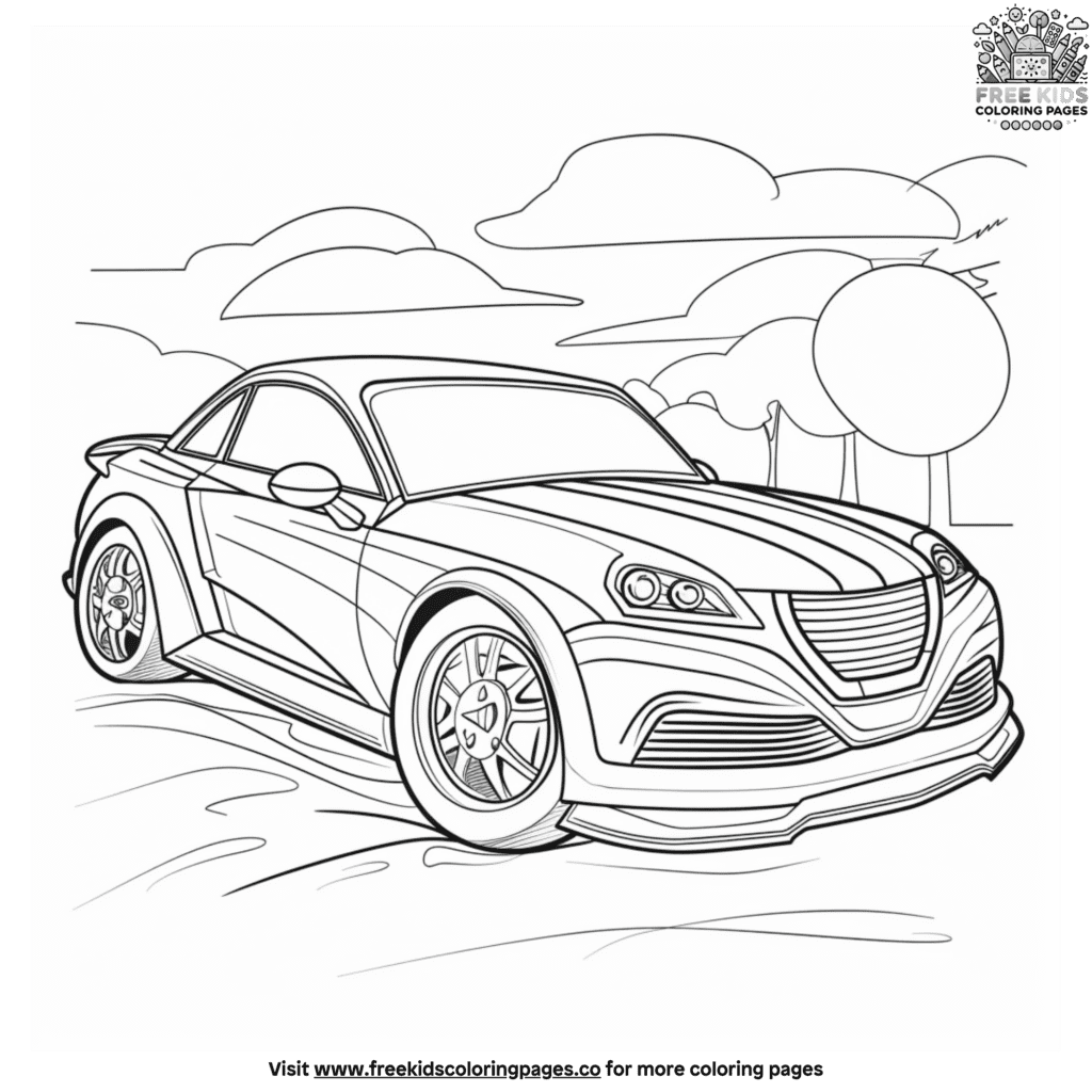 Awesome Fantasy Car Coloring Pages For Creative Kids Awesome Fantasy Car Coloring Pages For Creative Kids
