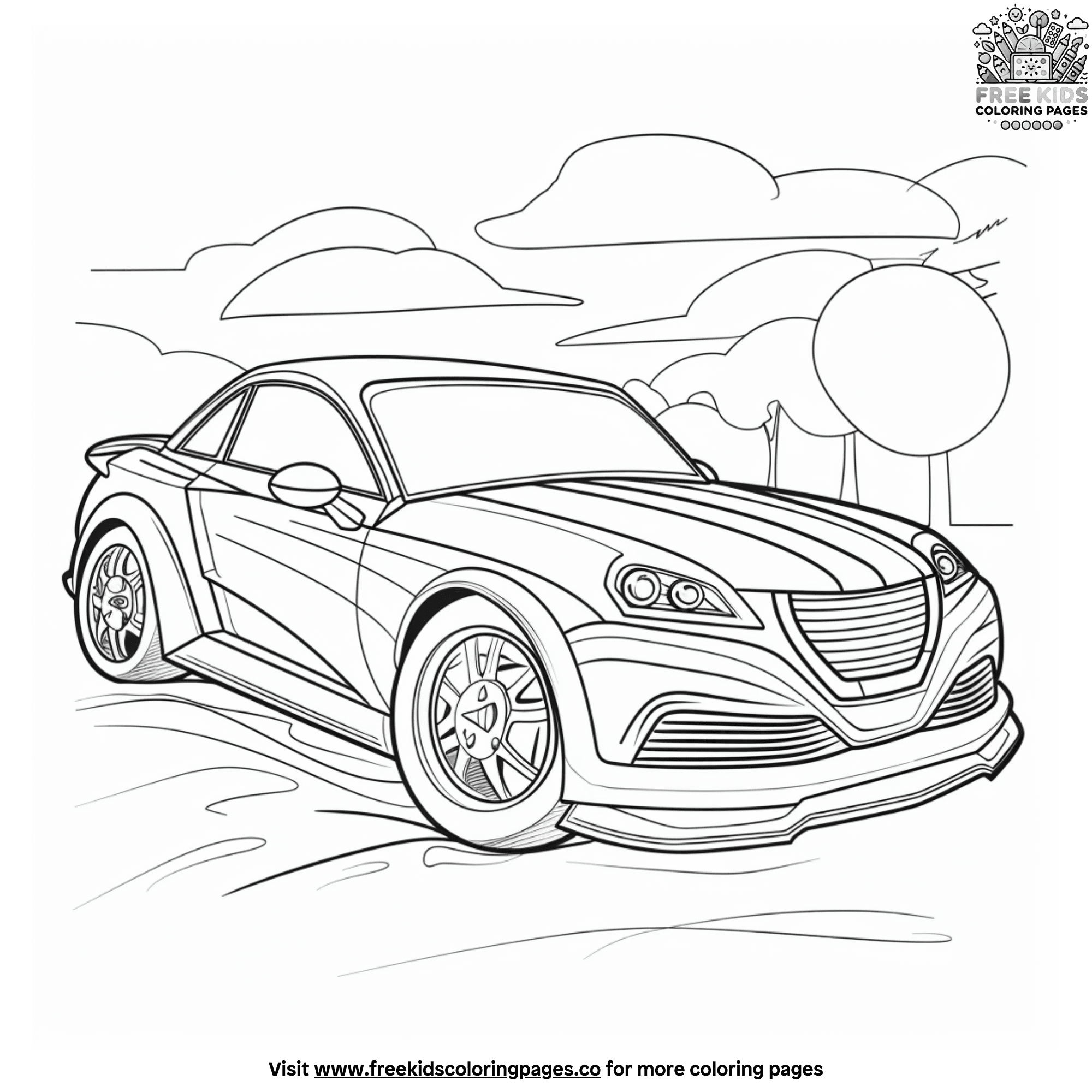 Awesome Fantasy Car Coloring Pages For Creative Kids Awesome Fantasy Car Coloring Pages For Creative Kids