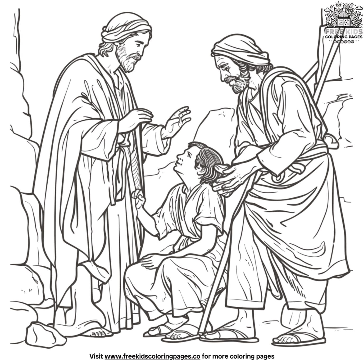 Jesus Transfiguration Coloring Pages