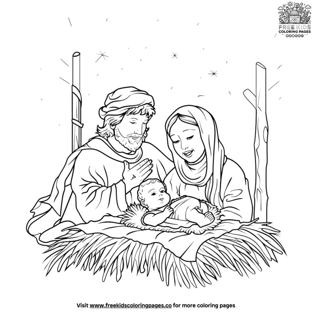 Free Inspiring Bible Scenes Coloring Pages For Kids