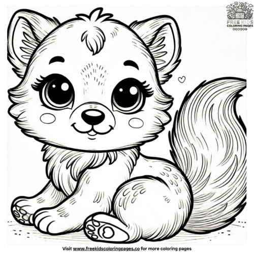 Delightful Baby Wolf Coloring Pages To Brighten Your Day