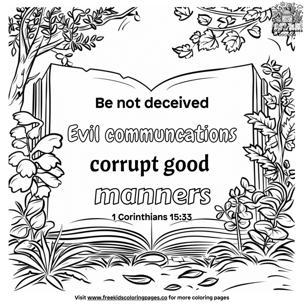 Cute Bible Verse Coloring Pages