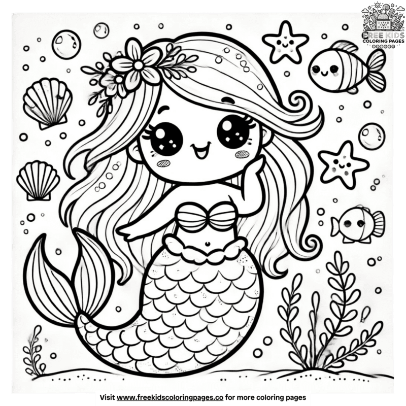 25+ Enchanting Mermaid Coloring Pages For Kids