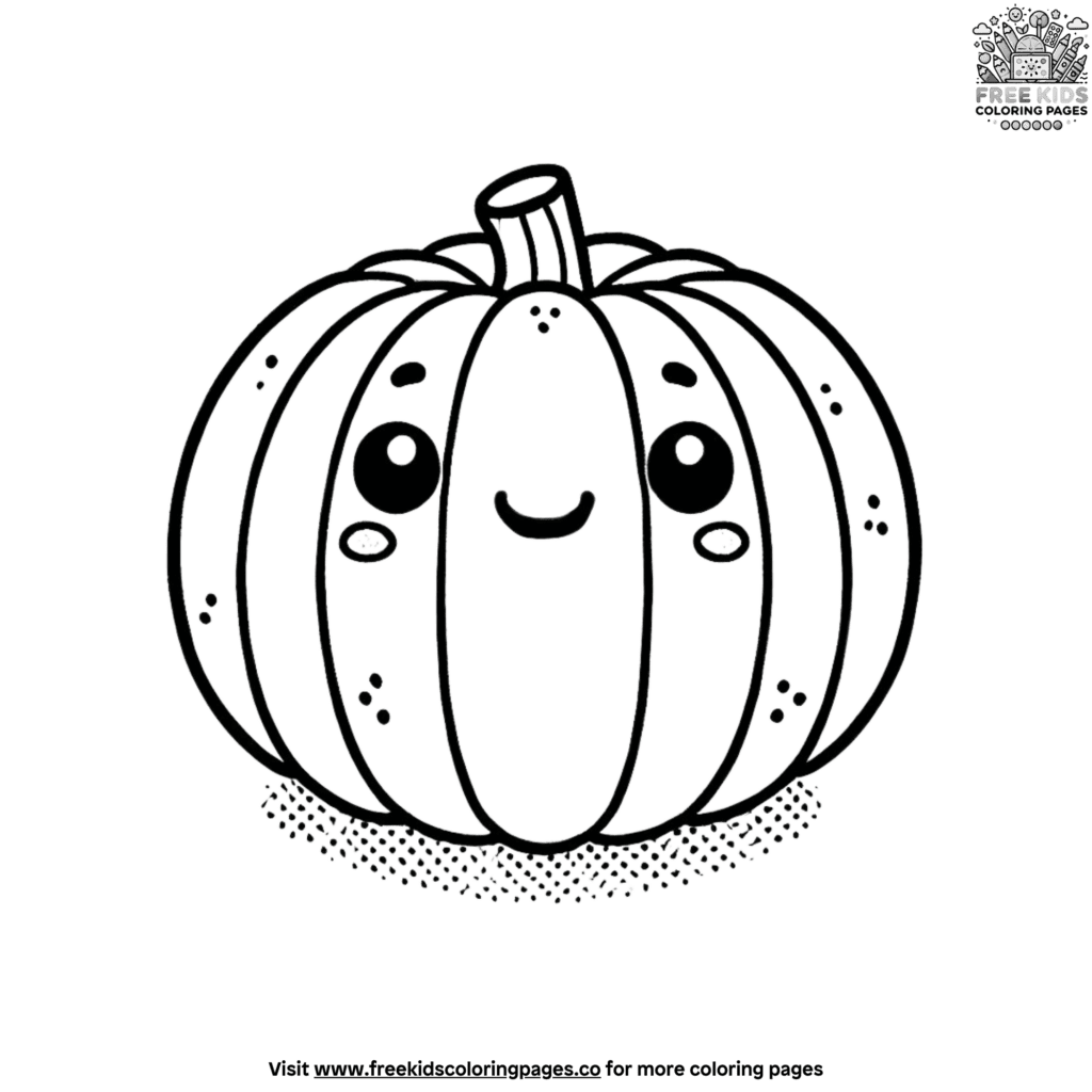 Adorable Pumpkin Faces Coloring Pages
