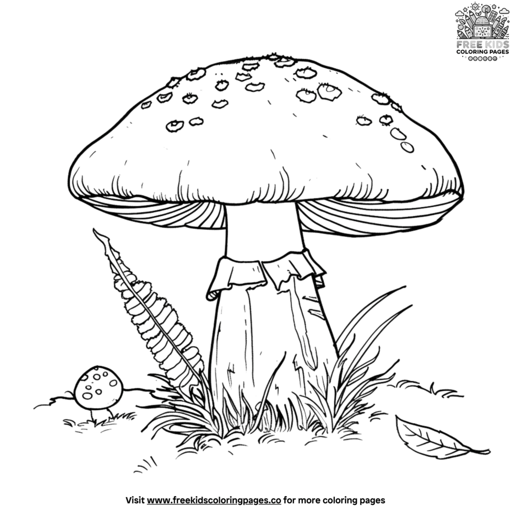 Merry Mushroom Wonderland Coloring Pages
