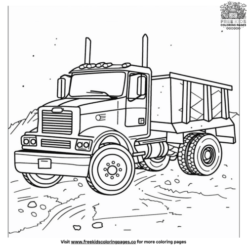 Vibrant Construction Truck Coloring Pages: Creative Fun