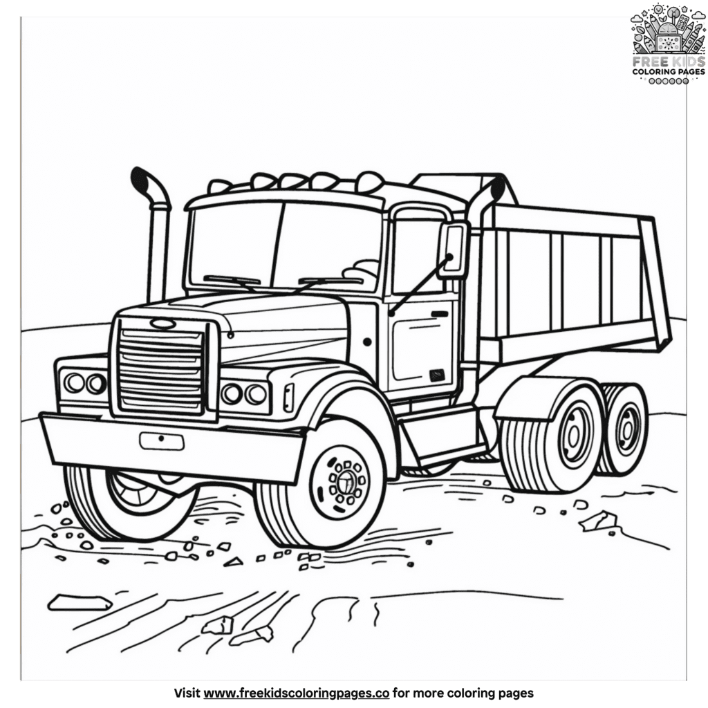 Vibrant Construction Truck Coloring Pages: Creative Fun