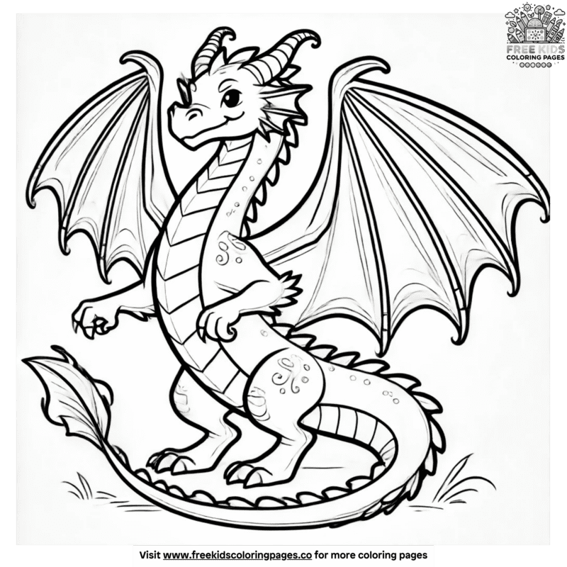 Calm Dragon Coloring Pages