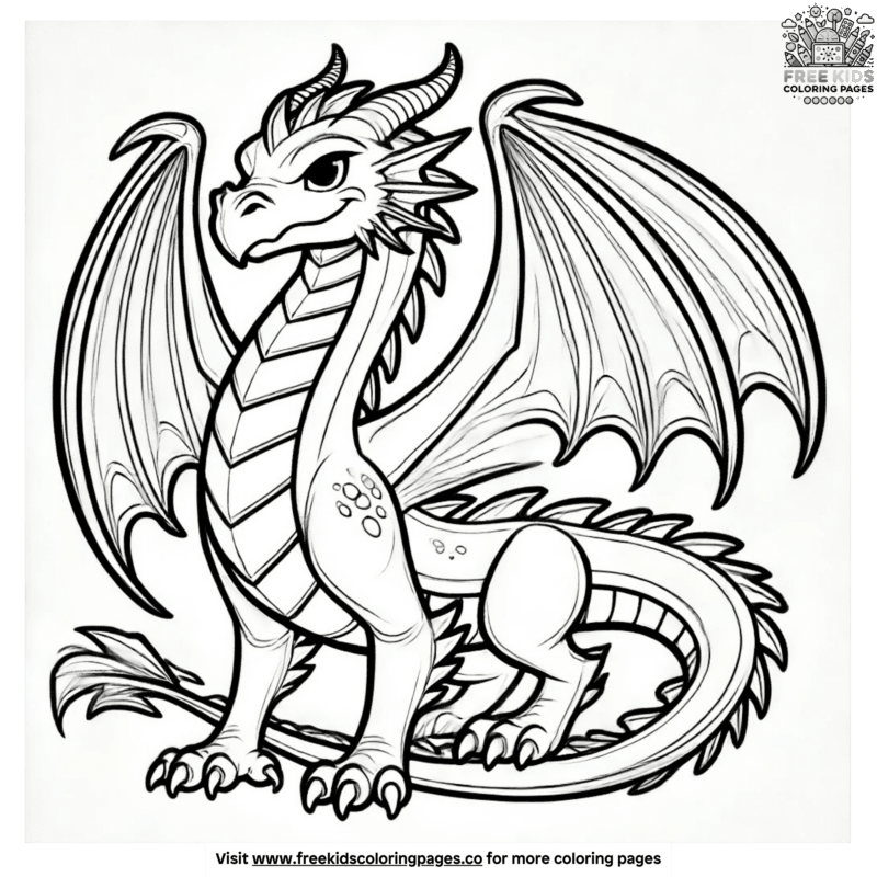 Calm Dragon Coloring Pages