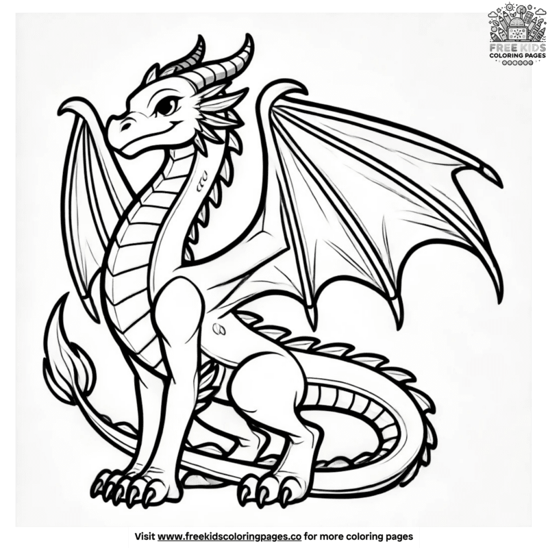 25+ Enchanting Dragon Coloring Pages