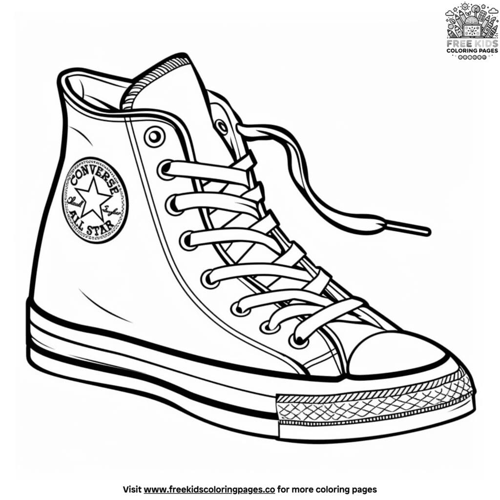 Trendy Nike Shoe Coloring Pages