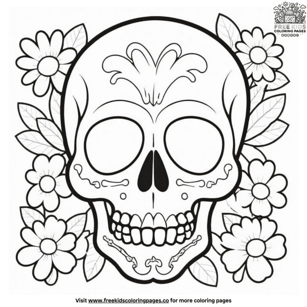 Modern Skull Coloring Pages