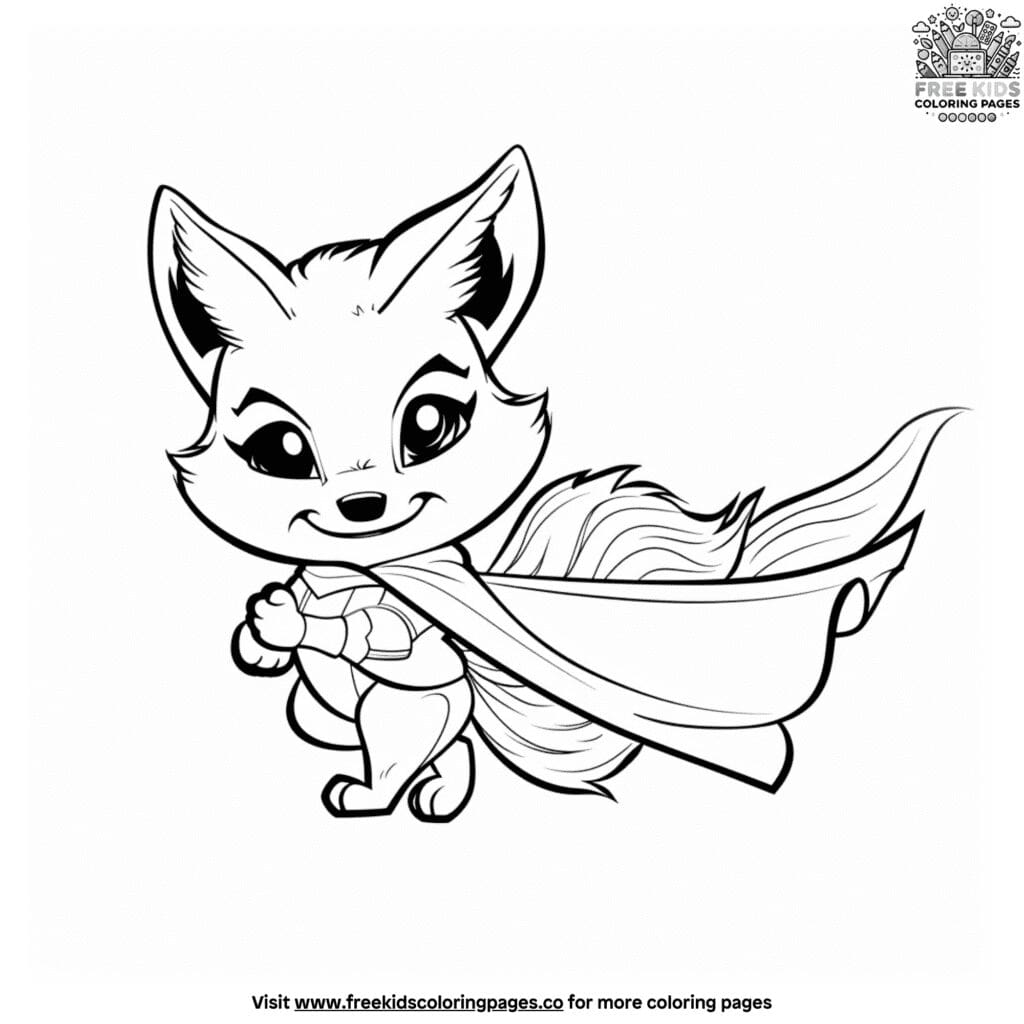 Creative Animal Superhero Coloring Pages