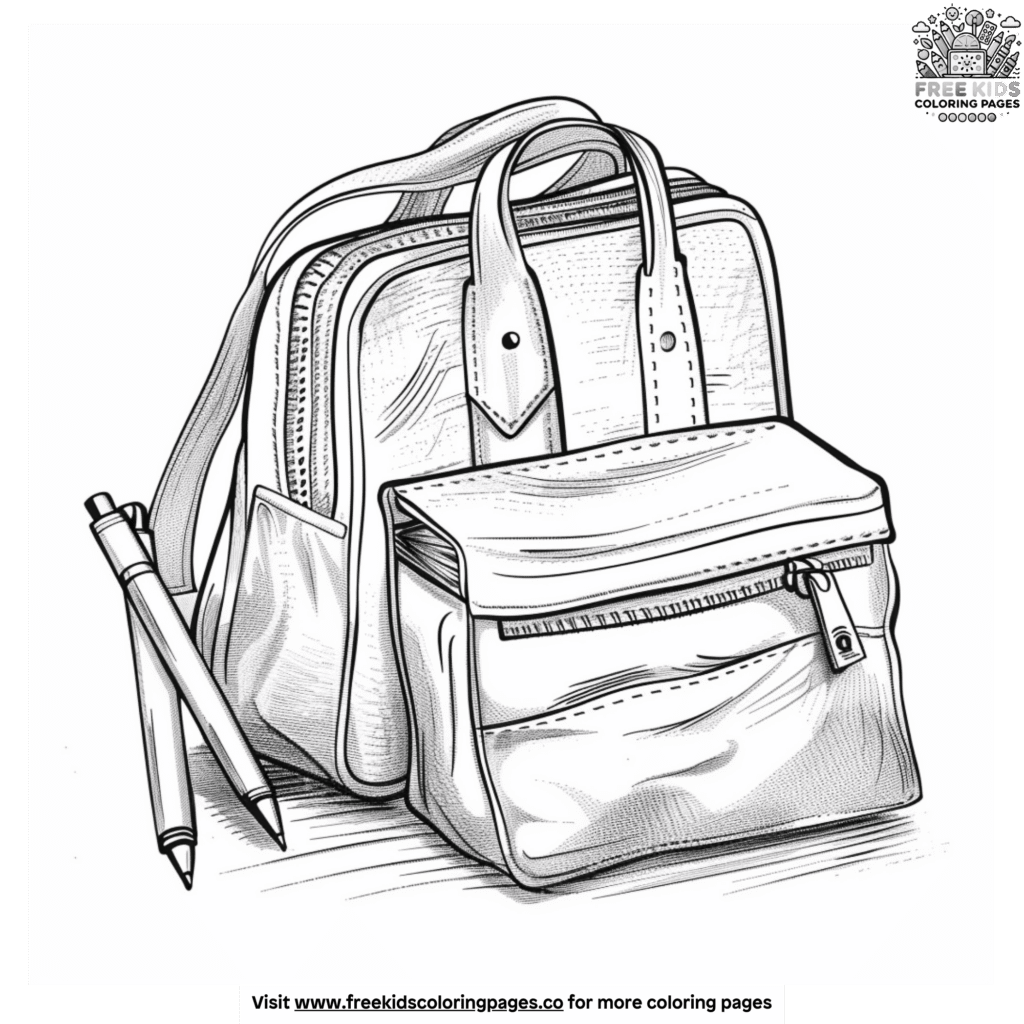 Unique School Supplies Coloring Pages For Kids