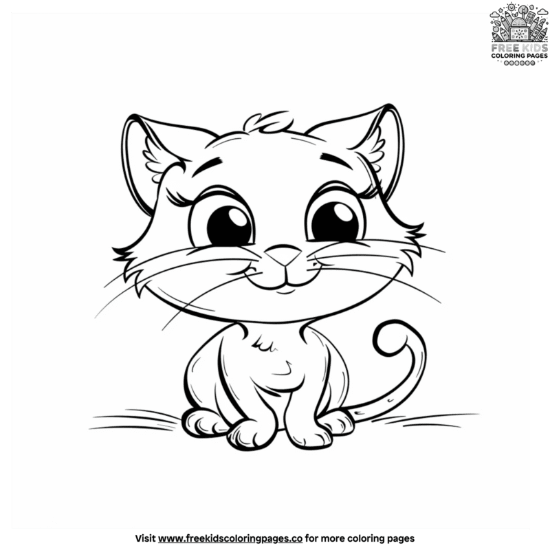 Precious Cat Coloring Pages - Fun And Free Kids Coloring Pages