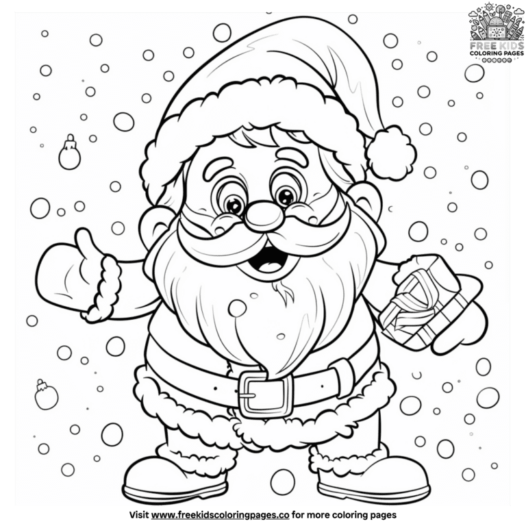 Cute Santa Coloring Pages: Adorable Designs For Children