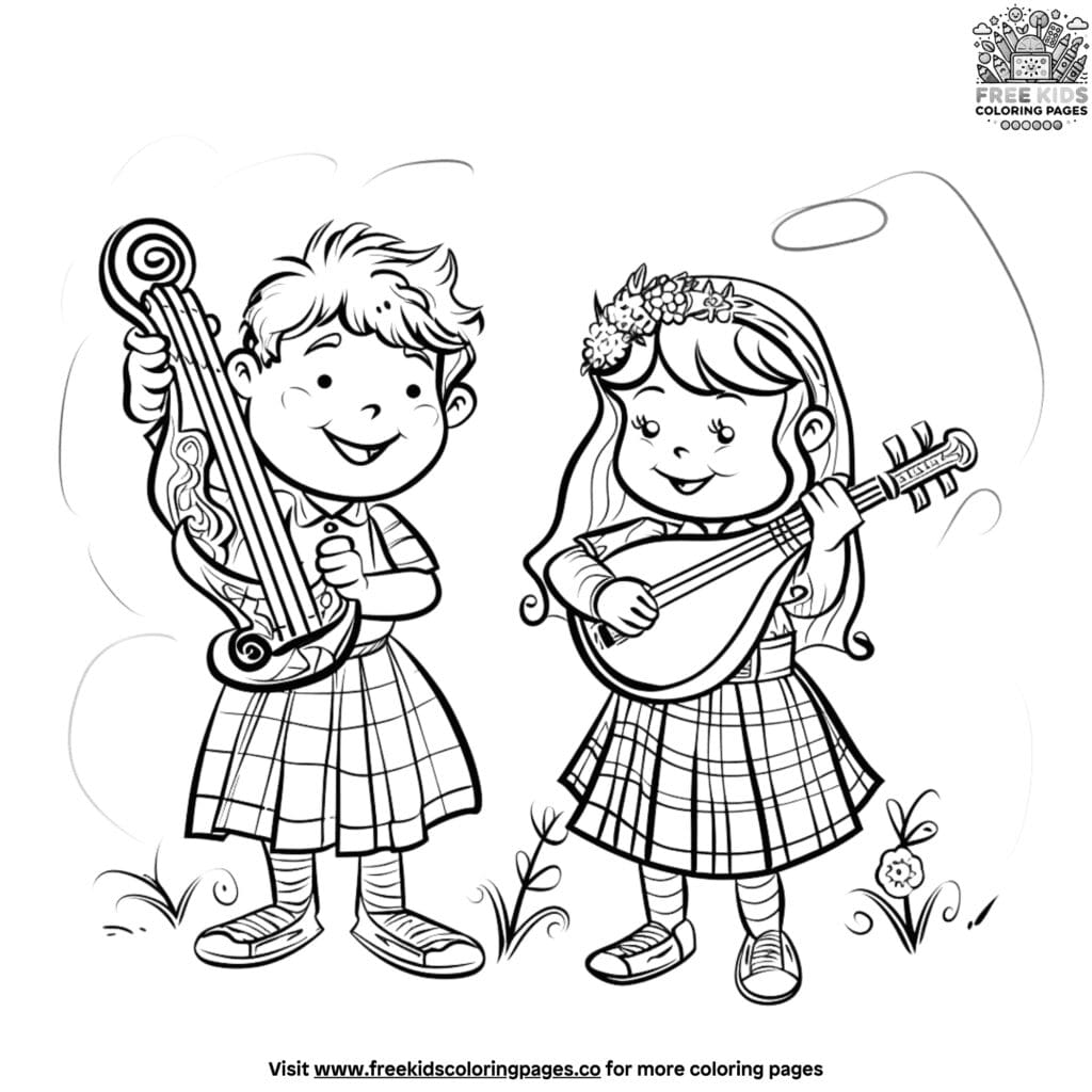 St. Patrick's Day Music Coloring Pages