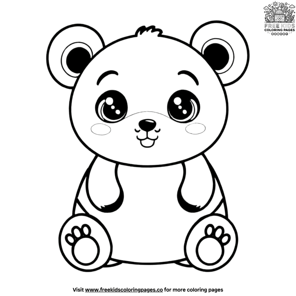 Playful Panda Bear Coloring Pages