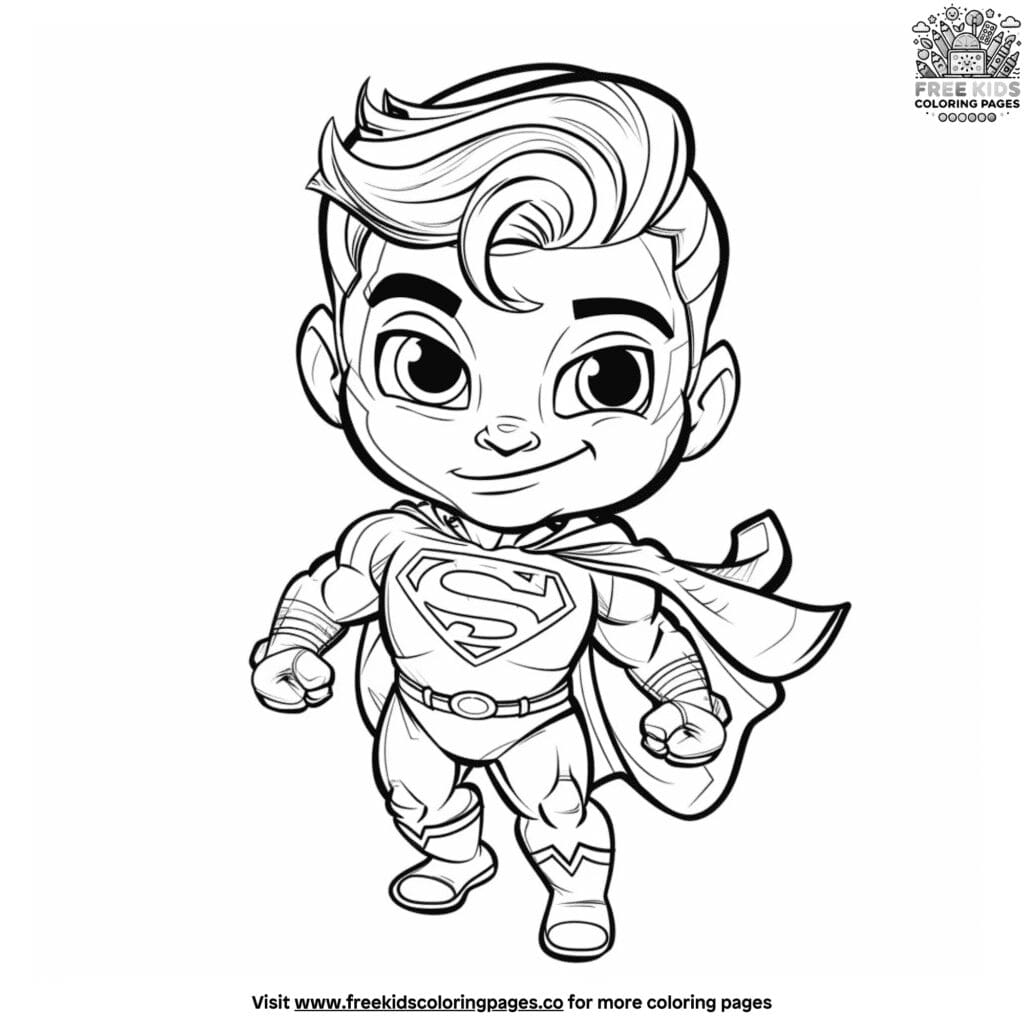 Adorable Preschool Superhero Coloring Pages