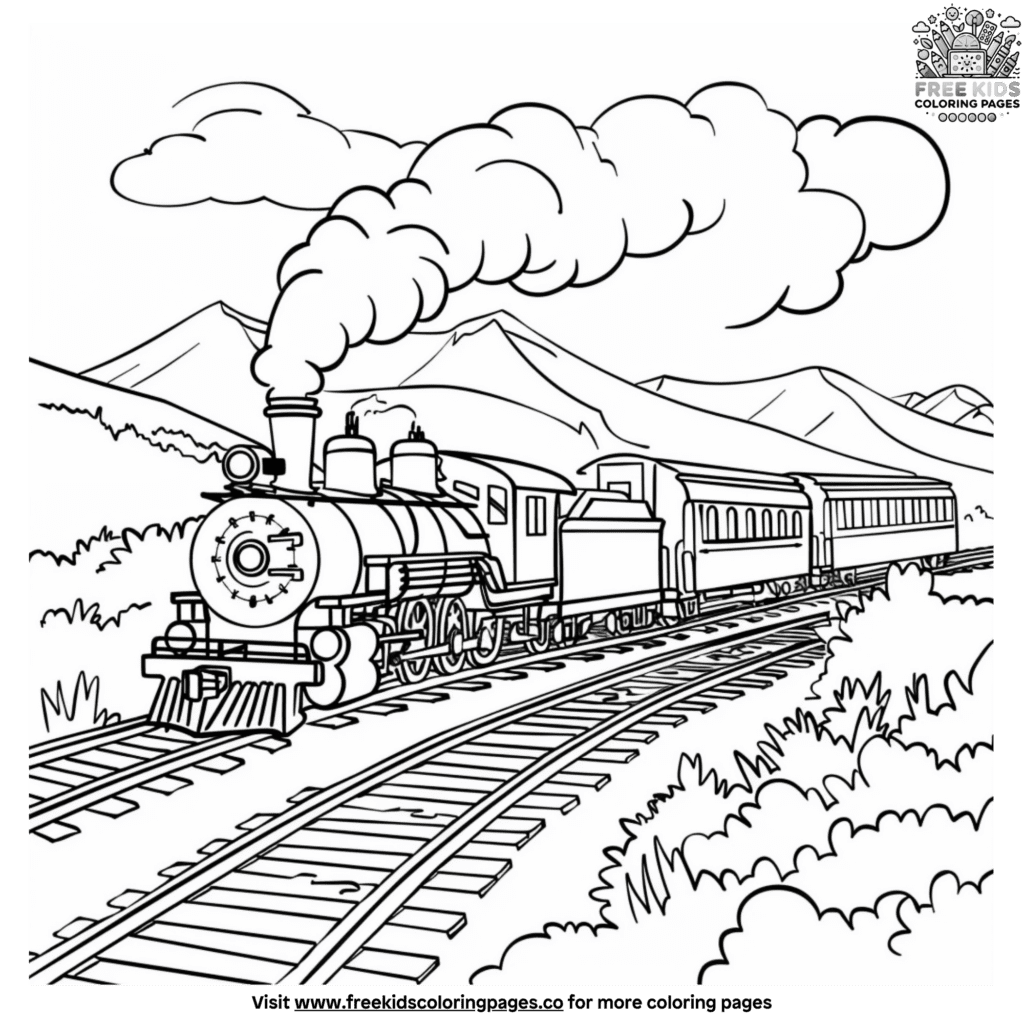 Delightful Train Coloring Pages For Kids