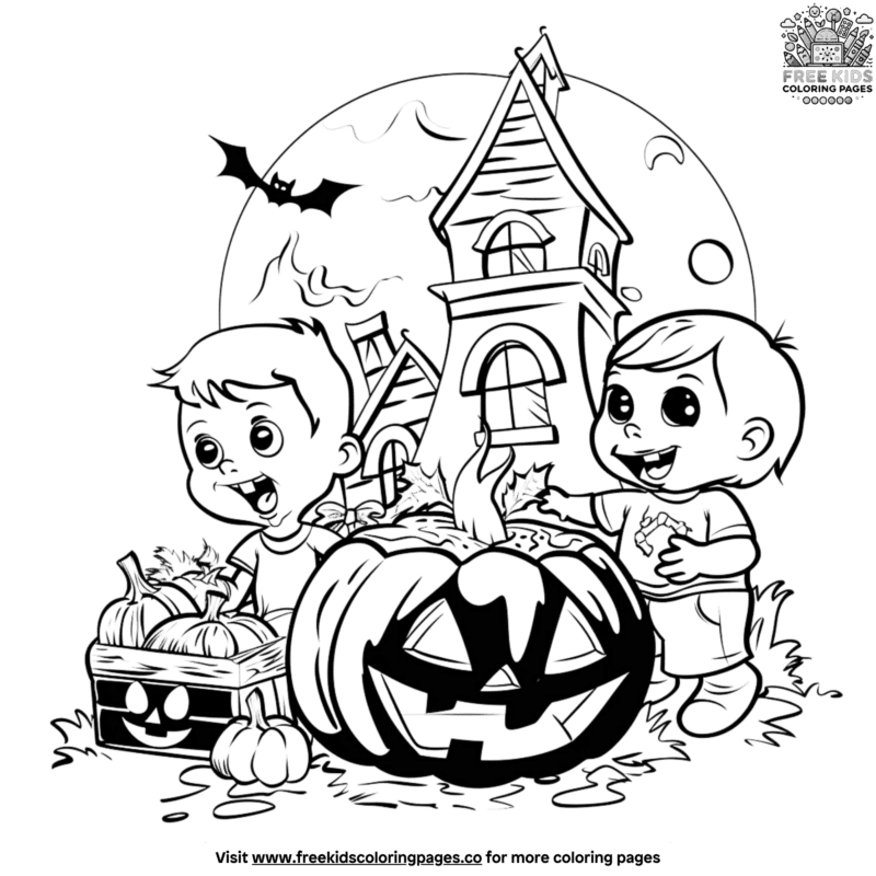 Playful Cartoon Halloween Coloring Pages For All Ages