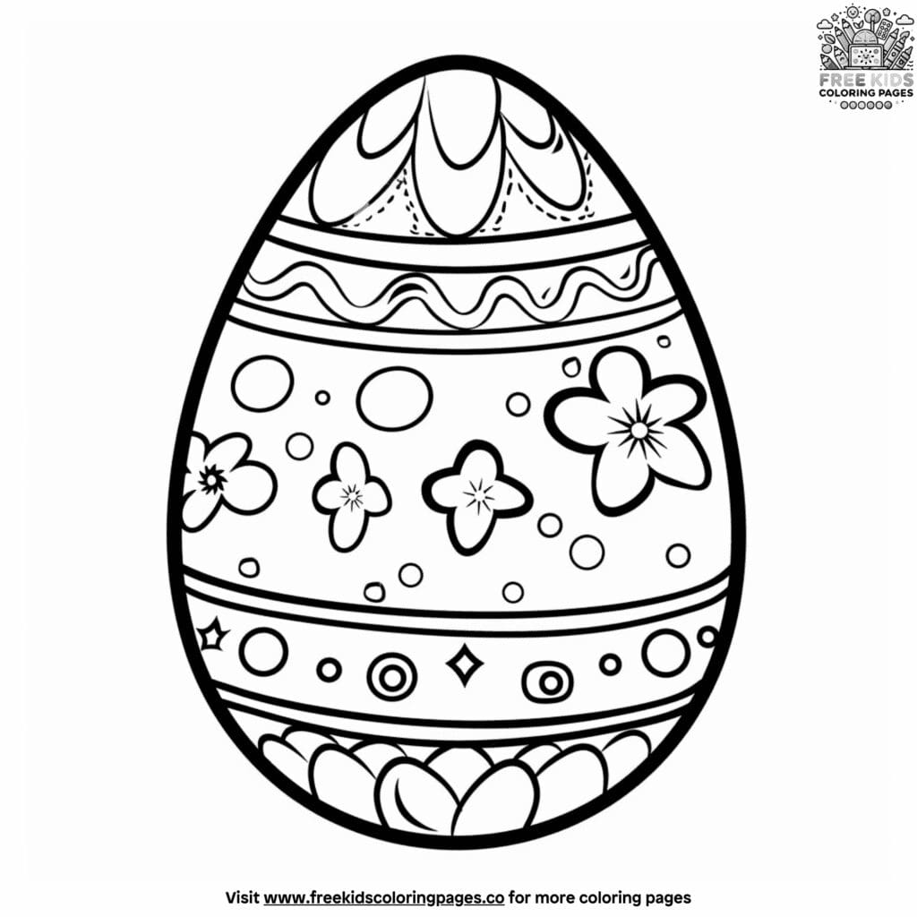 Beginner Easter Egg Coloring Pages