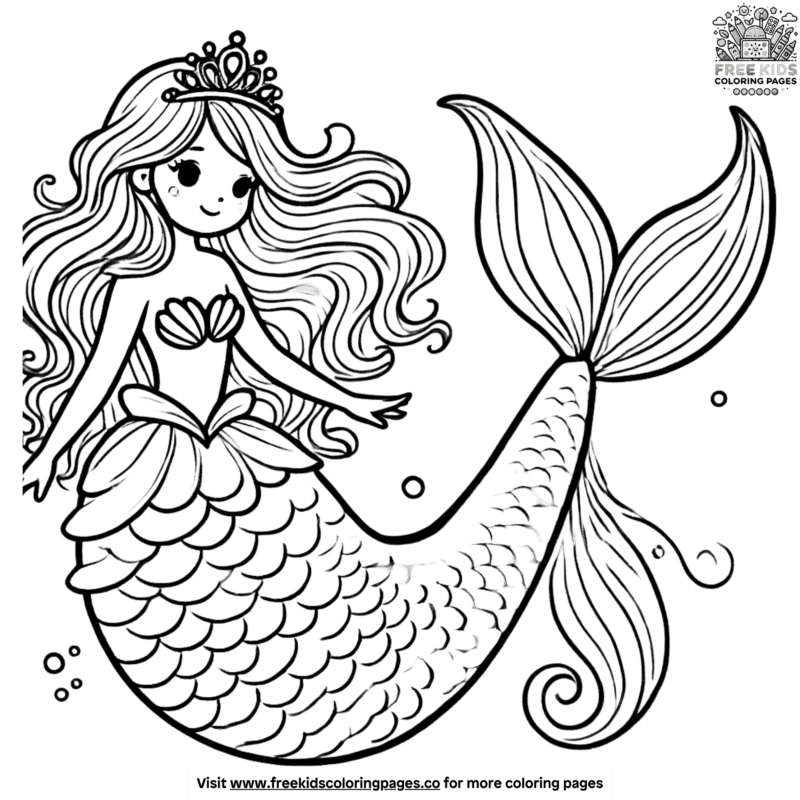 25+ Enchanting Mermaid Coloring Pages For Kids