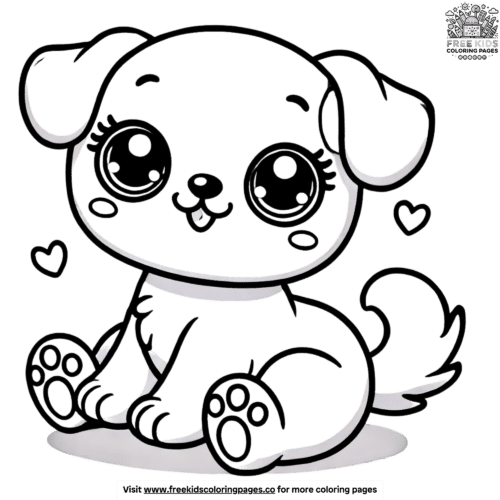 Enchanting Kawaii Puppy Coloring Pages For Creative Kids