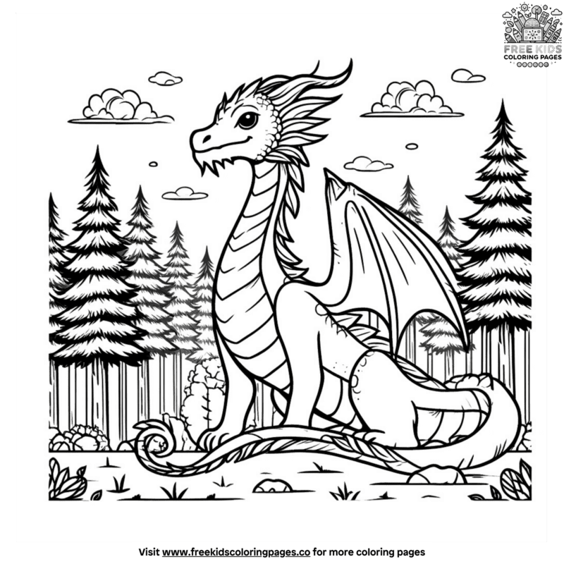Calm Dragon Coloring Pages