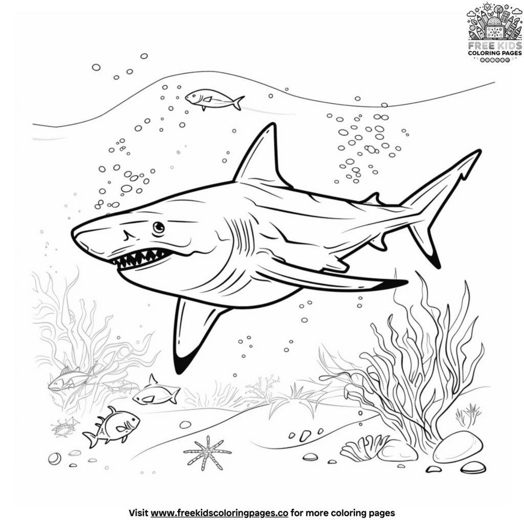 Delightful Ocean Shark Coloring Pages: Explore The Depths