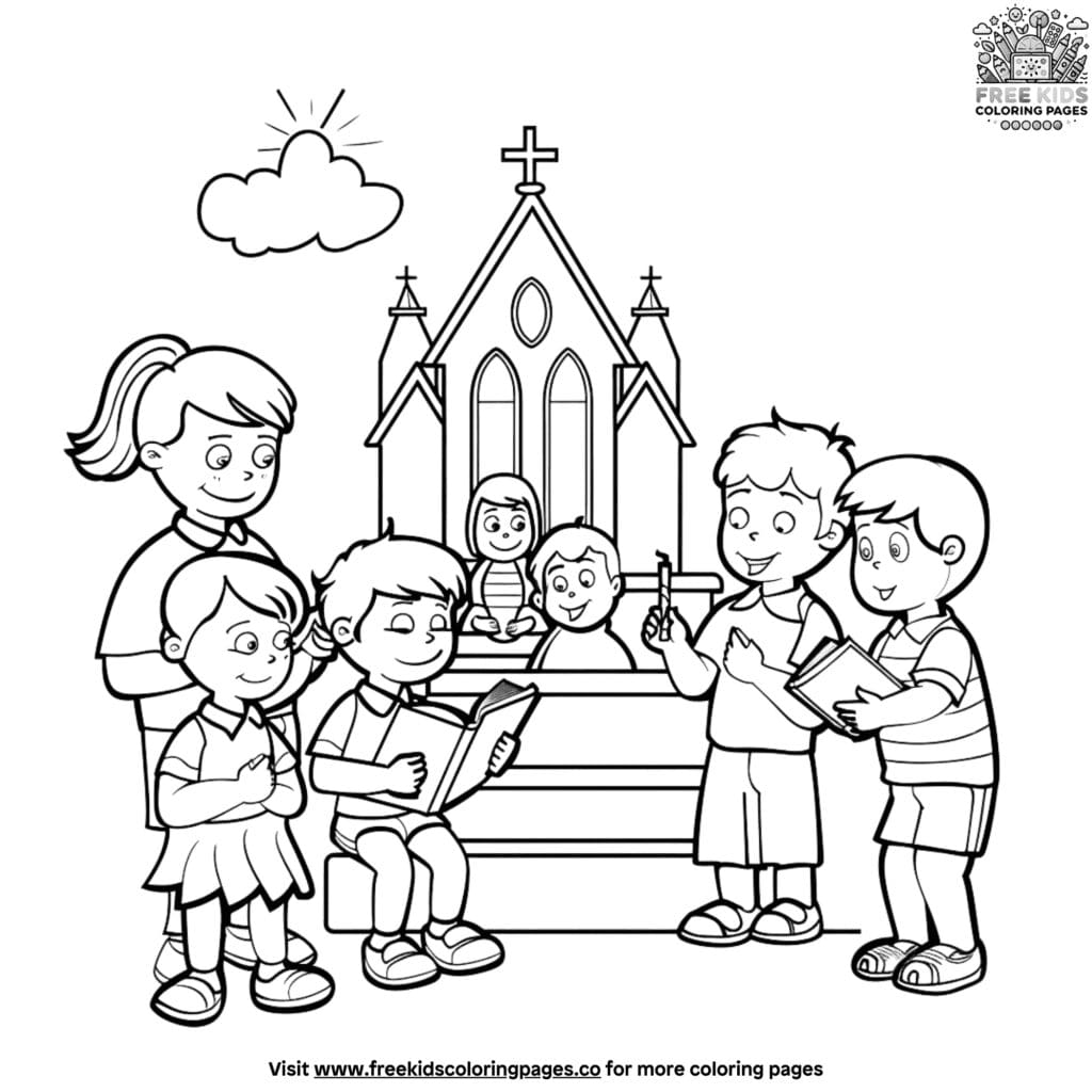 Captivating Sunday School Coloring Pages
