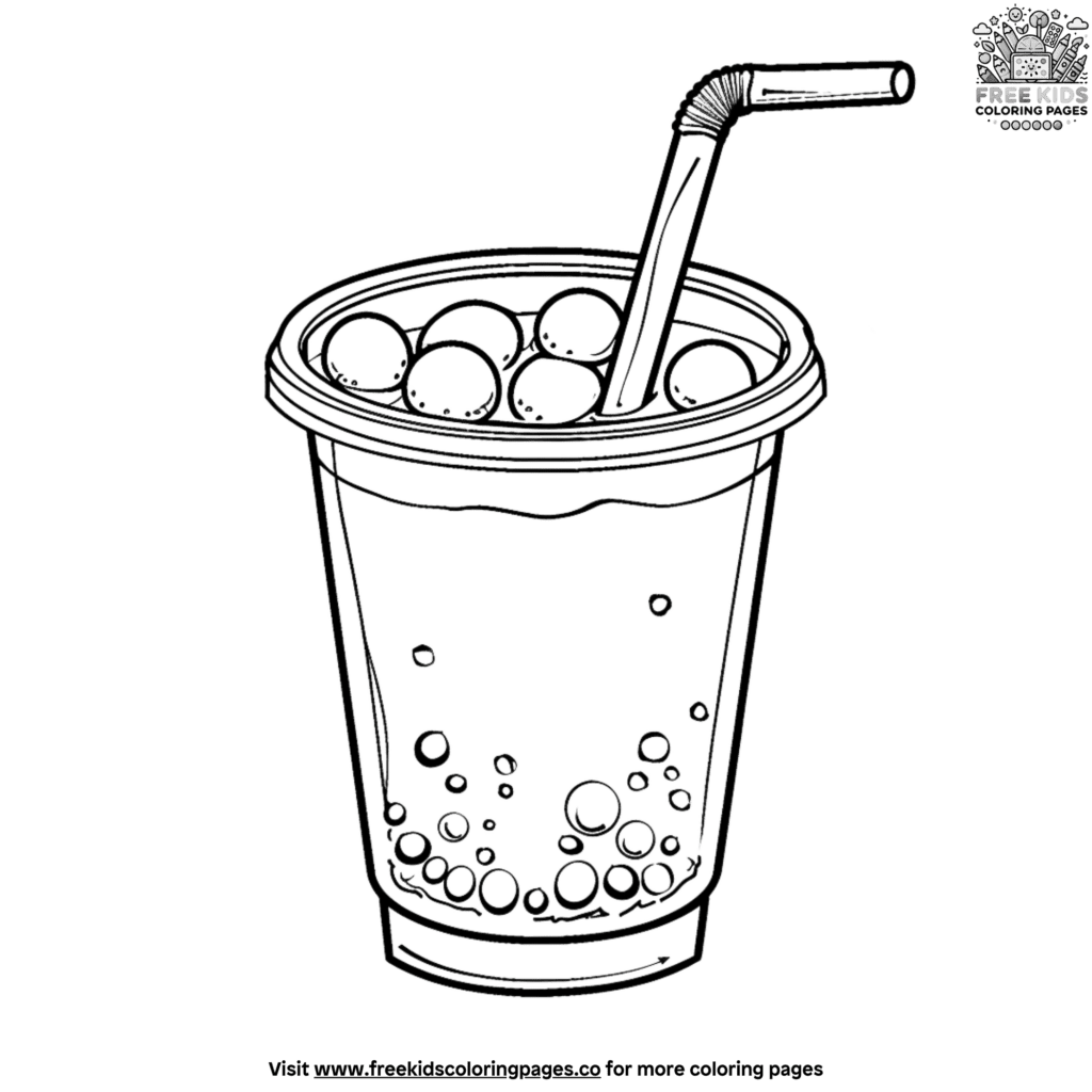 25+ Delicious Boba Coloring Pages