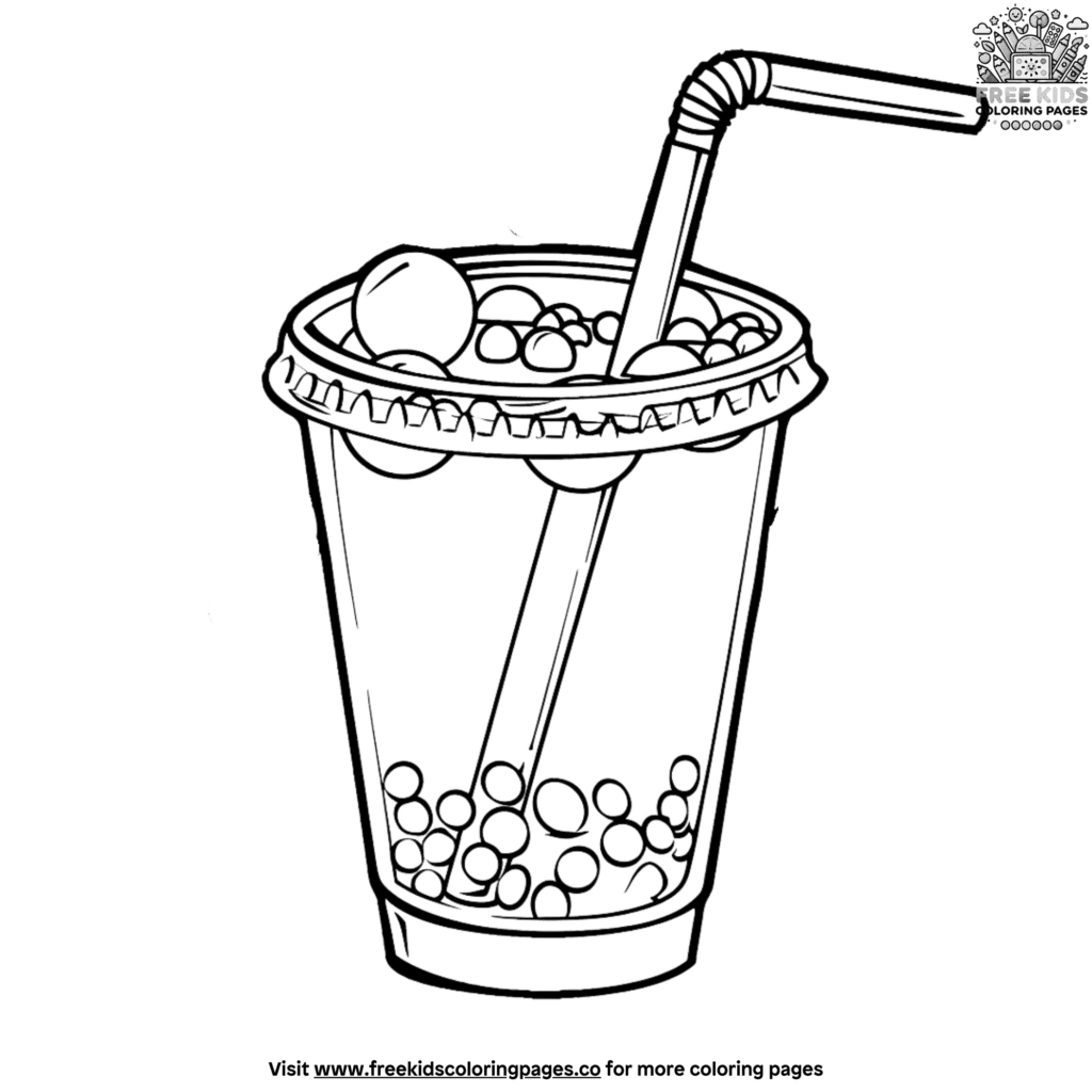 25+ Delicious Boba Coloring Pages