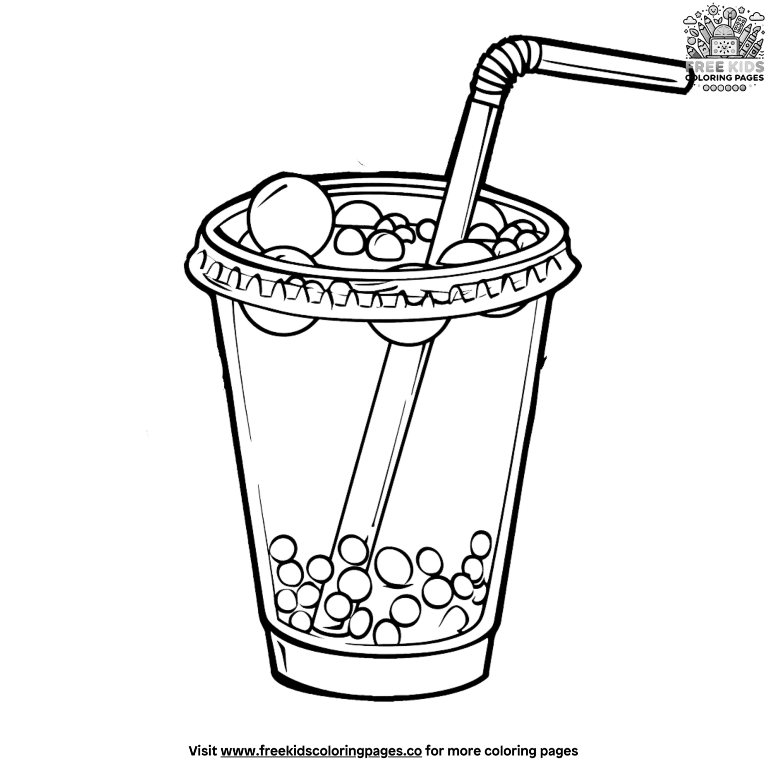 25+ Delicious Boba Coloring Pages
