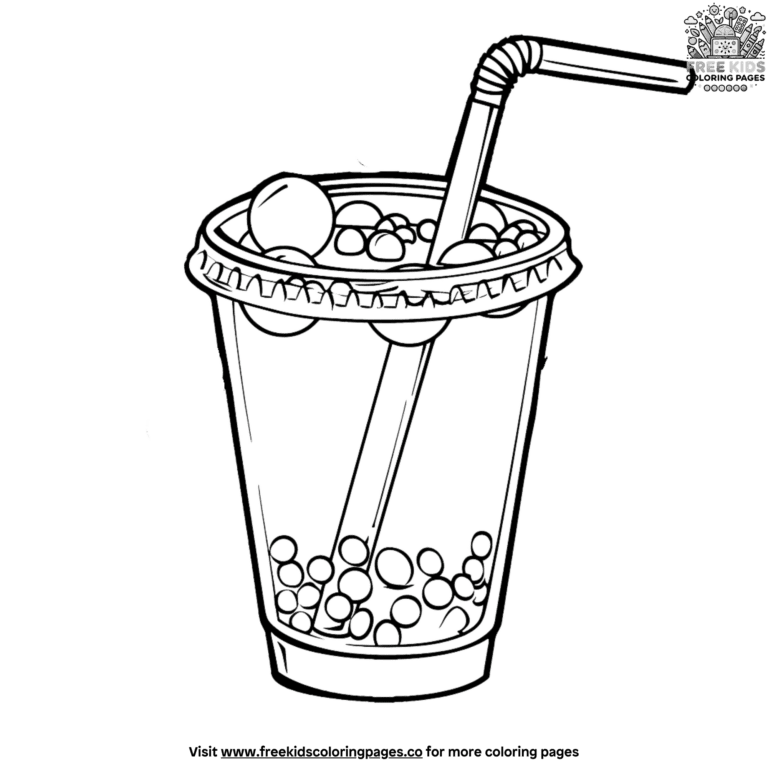 25+ Delicious Boba Coloring Pages