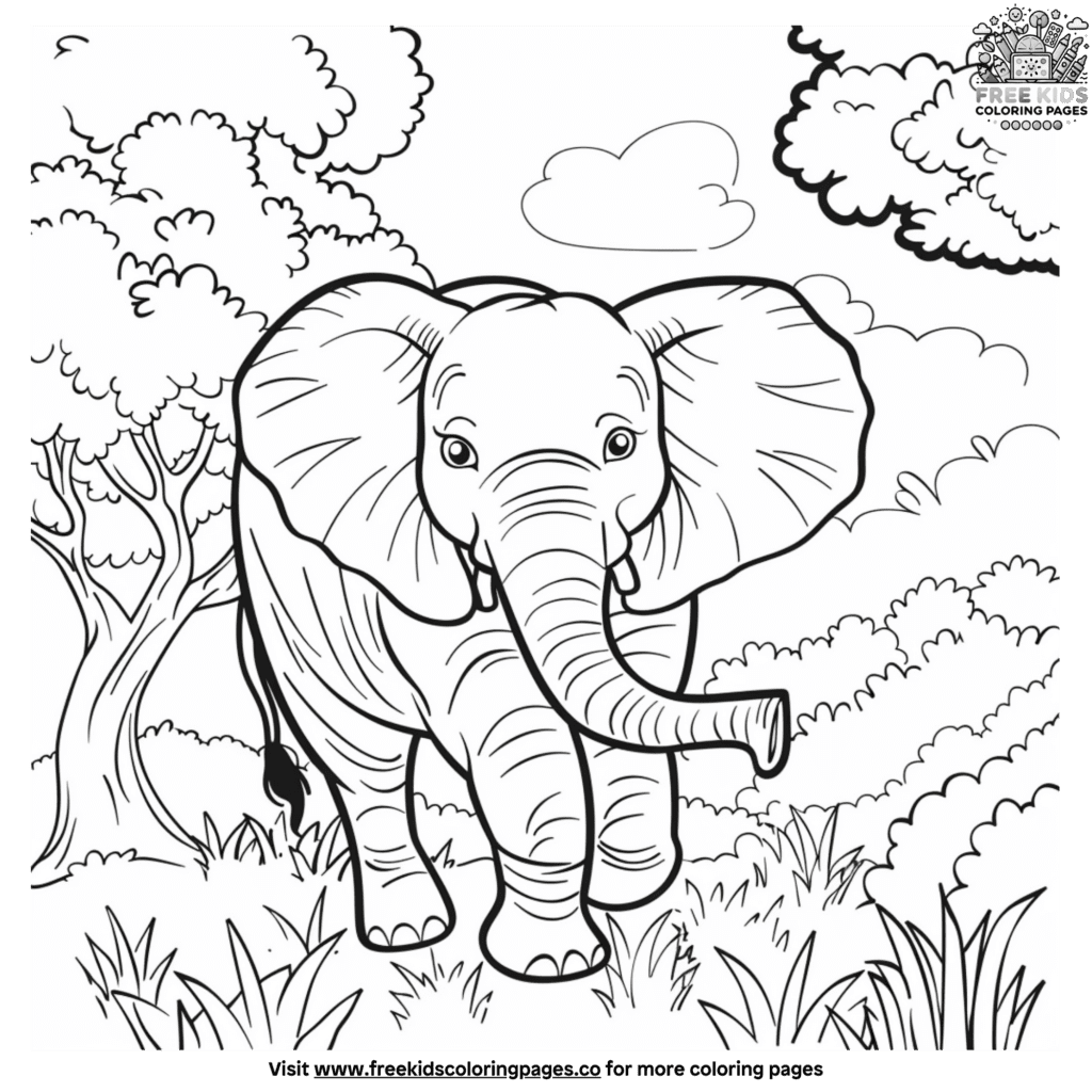 21+ Exciting Elephant Coloring Pages