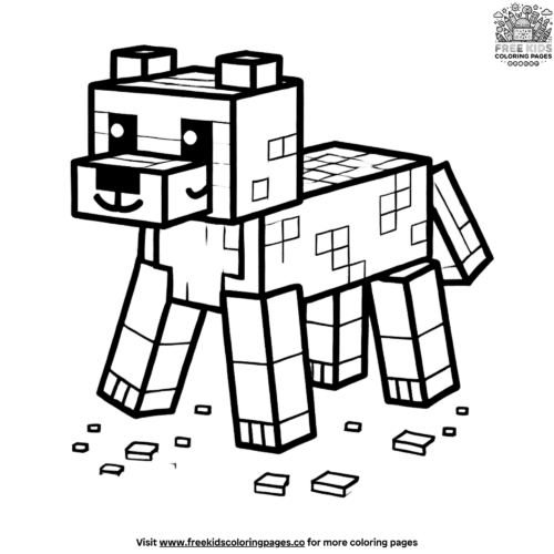Exciting Minecraft Wolf Coloring Pages For Gamers