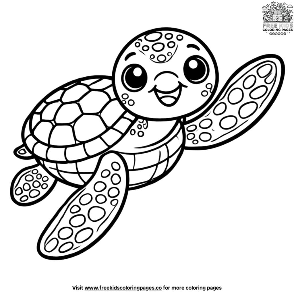 Turtle Hatchling Coloring Pages