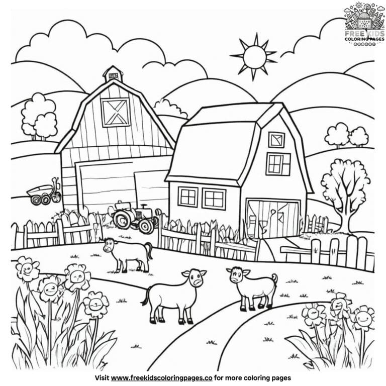 25+ Delightful Farm Coloring Pages For Kids: Vibrant Farm Adventures
