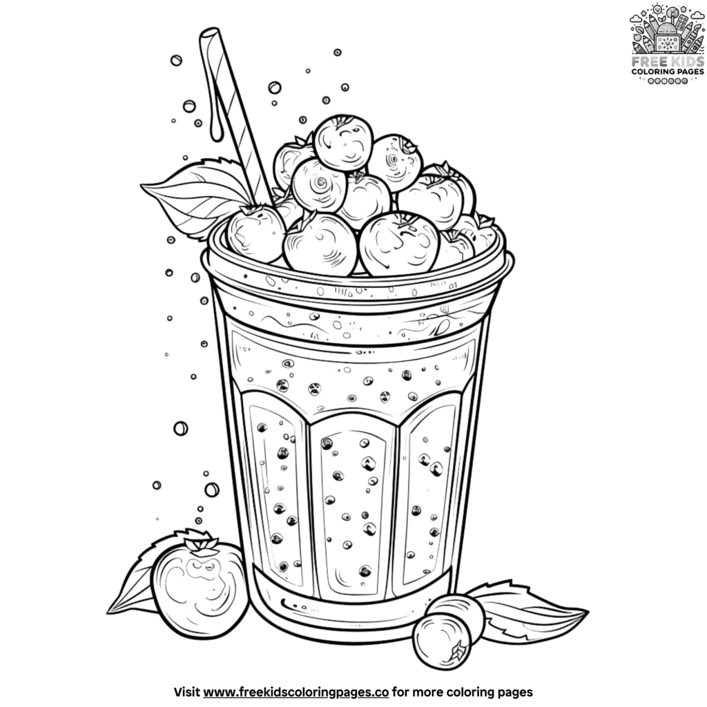 25+ Delicious Boba Coloring Pages